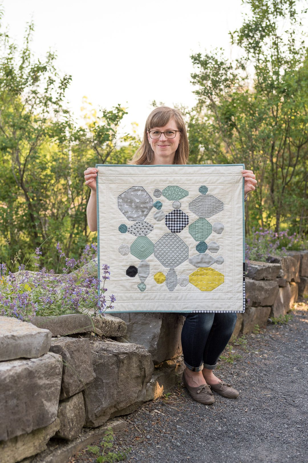 River Rocks quilt - the mini - Apples & Beavers